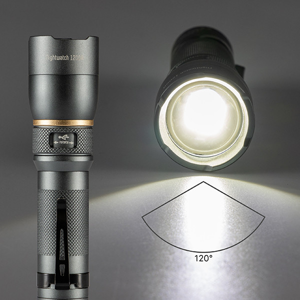 LED zaklamp oplaadbaar | 5000K | 1200 lumen | IP67 | Aluminium 123led 123led.nl